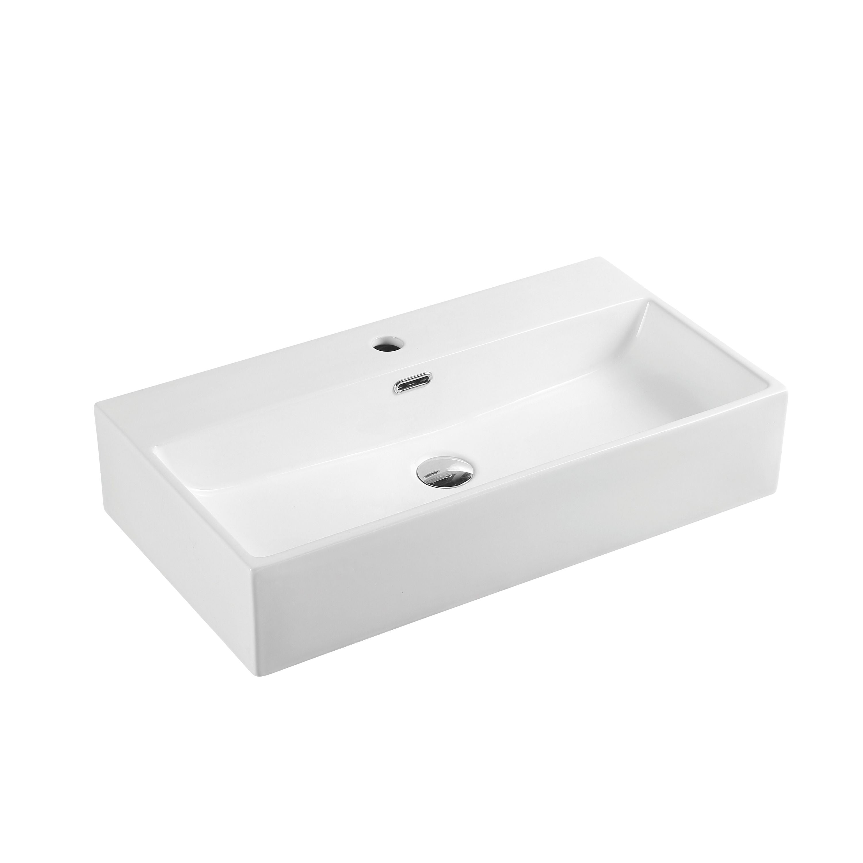 Kube 72M Wall-Hung Slim Rectangular Basin – Mercio
