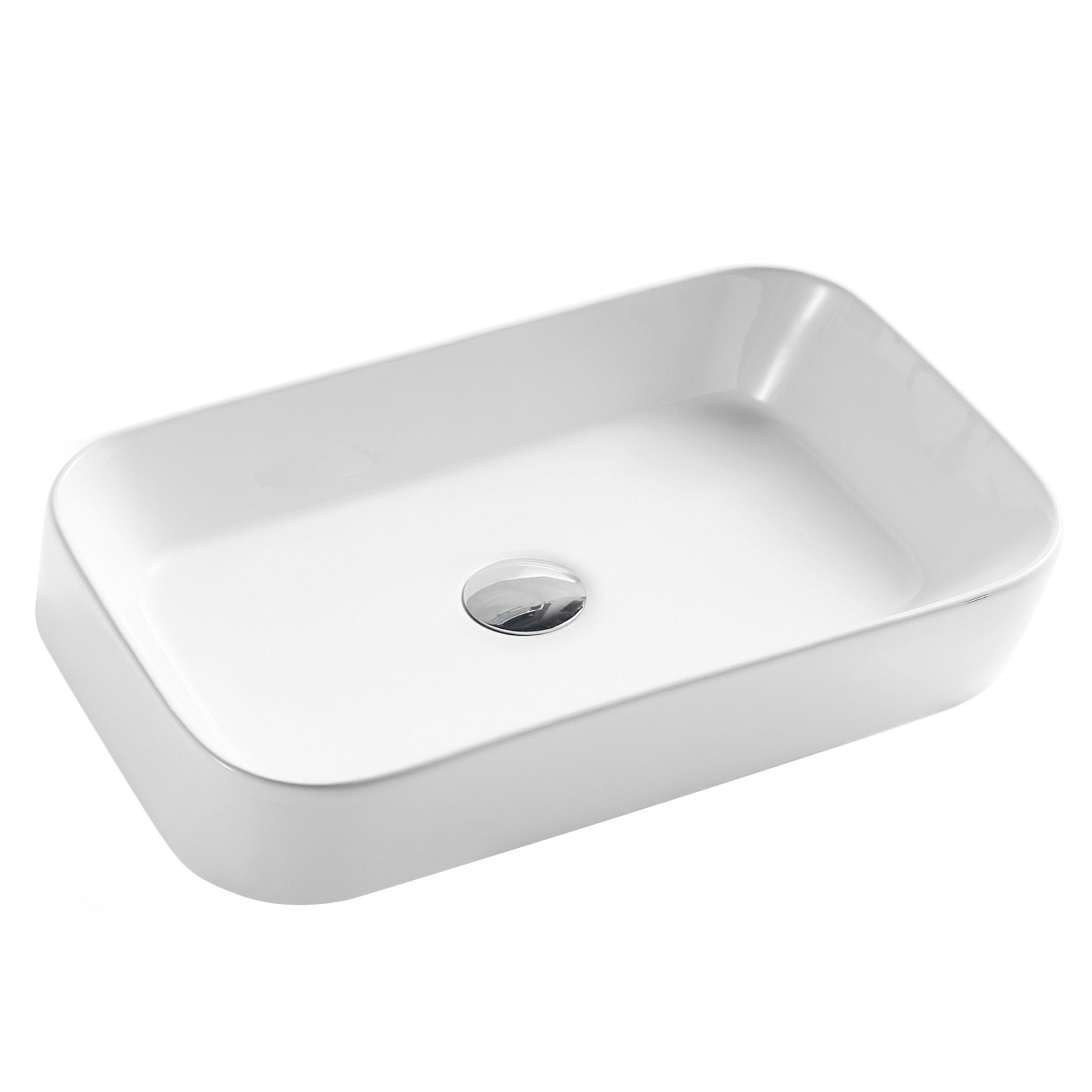 Qtro 55 Counter-top Rectangular Basin at Angle – Mercio