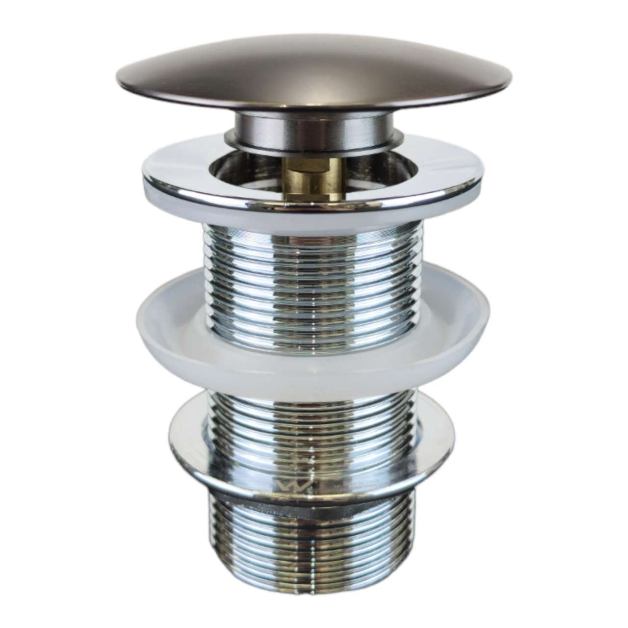 32/40mm Chrome Solid Brass Basin Pop-Up Waste with Metal Cap - Gun Met ...