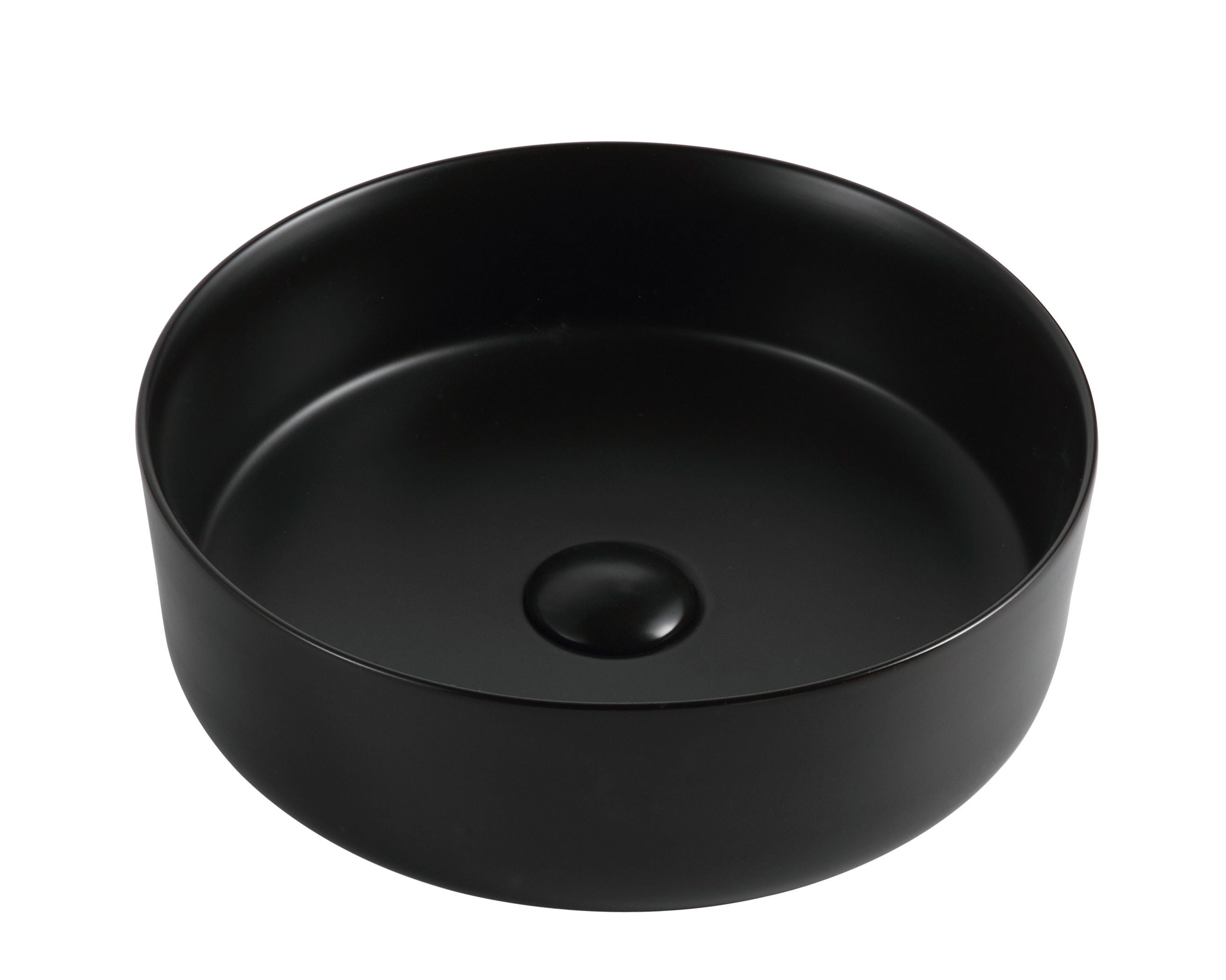 Sasso 30 Counter-top Round Basin - Matt Black – Mercio